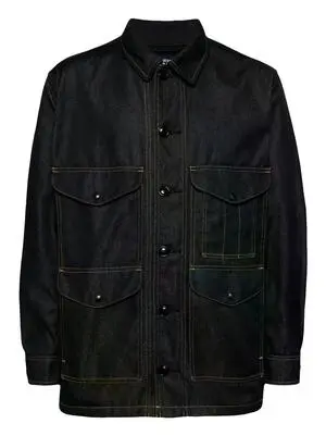 Junya Watanabe Denim Jacket With Elbow Patches - Blue