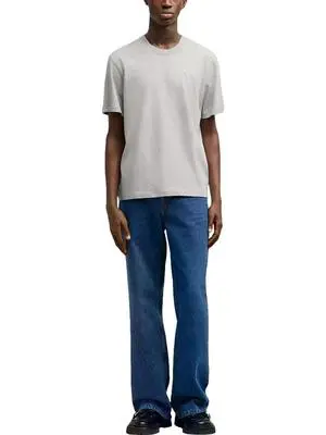 AMI Paris Embroidered Logo T-shirt - Grey