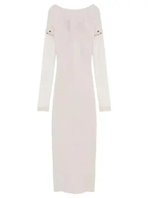 Sportmax Grazia" Maxi Dress With Detachable Sleeves - Grey