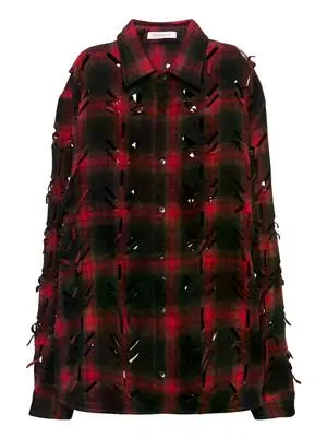 JUNTAE KIM Laser-slashed Shirt - Red