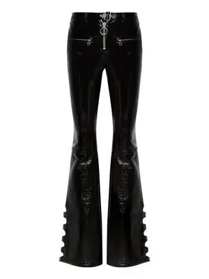 COURREGES Multi-buckle Flared Trousers - Black