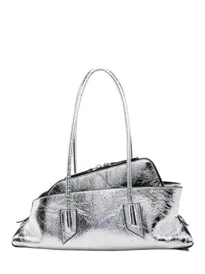 Attico Small La Passeggiata Shoulder Bag Silver