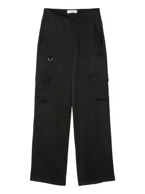 CHIARA FERRAGNI Chiara Ferragni Satin Straight Cargo Trousers