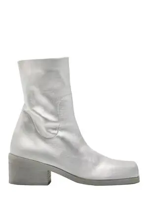 Marsèll Cassello Leather Ankle Boots - Silver