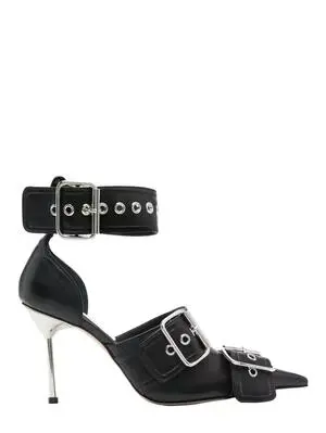 Giuseppe Di Morabito Calf Leather Decorative Buckle Pumps - Black