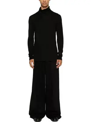 RÓHE Wool Roll Neck Jumper - Black