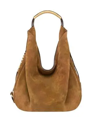Moschino Moschino Medium Handle Me Leather Shoulder Bag Brown