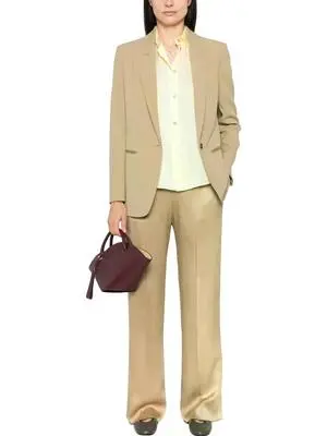 FORTE_FORTE Satin Trousers With Side Slits - Neutrals