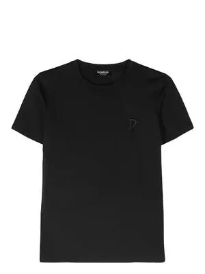 DONDUP Embroidered Cotton T-shirt - Black