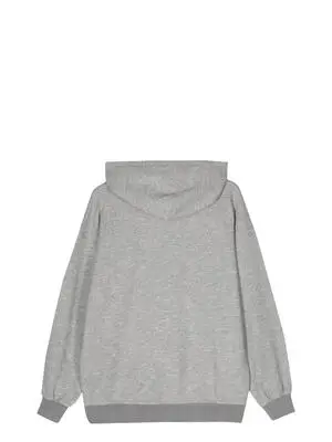 AUTRY Appliqué Logo Mélange Effect Hoodie - Grey