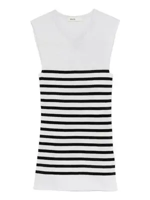 Khaite Renato Sleeveless V-neck Top - Neutrals