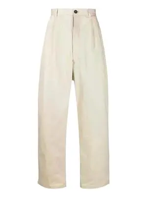 COUNTY OF MILAN Embroidered Logo Tailored Trousers - Neutrals