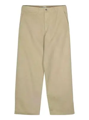 Burberry Cotton Wide-leg Trousers - Neutrals