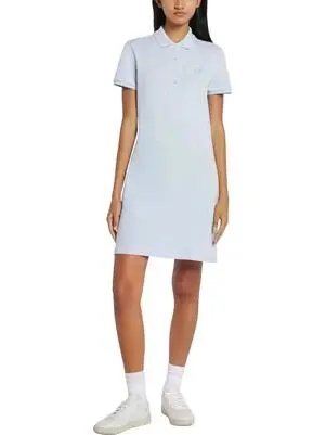Lacoste Logo-appliqué Cotton Polo Dress Blue
