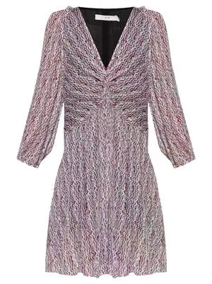 IRO PARIS Ruline Dress With Graphic Print And Draped Detailing - Pink