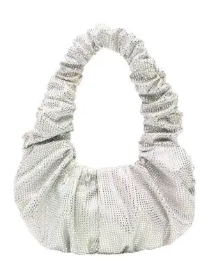 Giuseppe Di Morabito Crystal-embellished Ruched Tote Bag - Neutrals