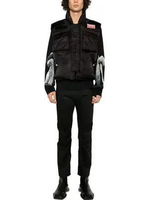 Junya Watanabe Cotton Cropped Trousers With Panel Detailing - Black