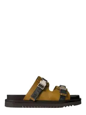 Fusalp Fusalp Double Buckle Jacquard Logo Motif Sandals Brown
