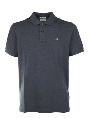 Gant Embroidered Polo Shirt Grey