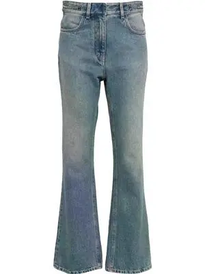 Givenchy 4g-motif Straight-leg Jeans - Blue