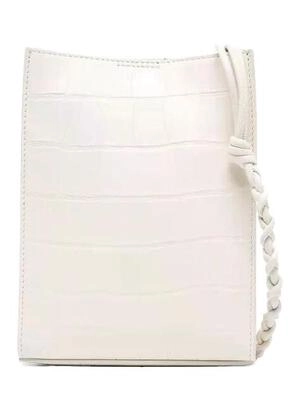 JIL SANDER Crocodile-effect Leather Satchel Bag - Neutrals