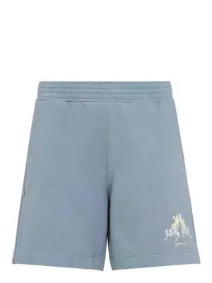 Givenchy Hubert Objects-embroidery Shorts - Blue