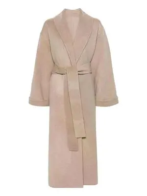 BY MALENE BIRGER By Malene Birger Belted Wool Coat Neutrals