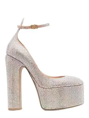 Valentino Garavani Tan-go 155mm Platform Pumps - Silver