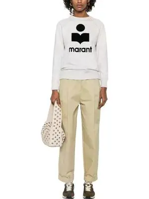MARANT ETOILE Millyny Sweatshirt With Flocked Logo - Neutrals
