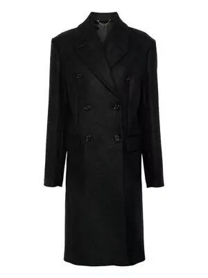 TOTEME Double-breasted Felted Wool Blend Coat - Grey