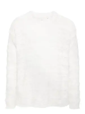 SUNFLOWER Repair Purl Knit Crew Neck Jumper - Neutrals