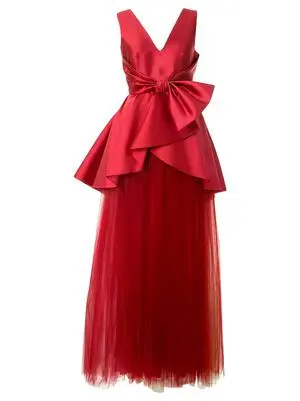 ALBERTA FERRETTI Alberta Ferretti Satin And Tulle Gown