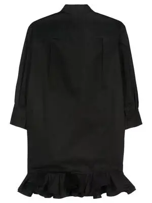 BLANCA VITA Ruffled Detail Dress - Black