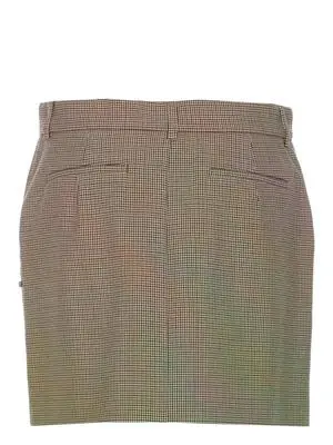 Sportmax Checked Mini Skirt - Neutrals