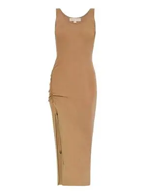 Michael Kors Ruched Tank Dress - Neutrals