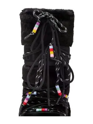 Moon Boot Icon Faux-fur Lace-up Snow Boots - Black