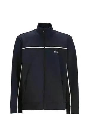 BOSS Logo-print Zip-up Jacket - Blue