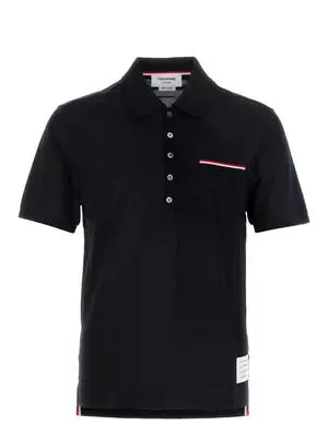 Thom Browne Rwb Stripe Polo Shirt - Blue