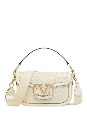 VALENTINO Valentino Garavani Alltime Woven Leather Shoulder Bag