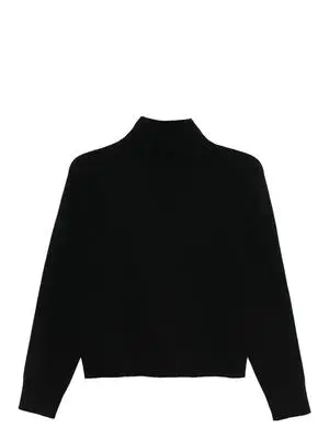 Vince High-neck Raglan-sleeve Sweater - Black