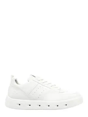 Ecco Paneled Leather Sneakers - Neutrals