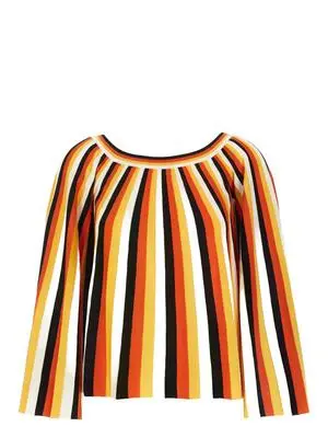 Chloé Striped Wool Blouse - Red
