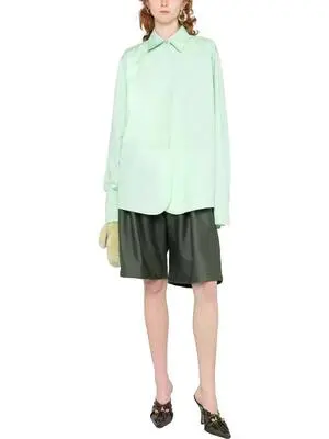 JIL SANDER Long-sleeved Cotton Shirt - Green