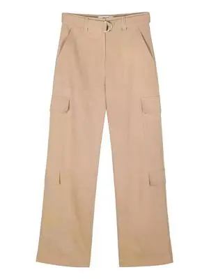 MSGM Sand Beige Tapered Cargo Trousers - Neutrals