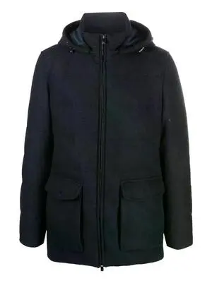Corneliani Cashmere Padded Jacket With Cargo Pockets - Blue