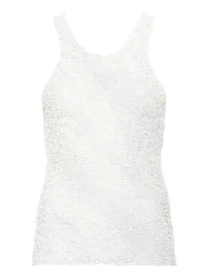 MAISON MARGIELA Maison Margiela Sheer Mesh Racerback Tank Top