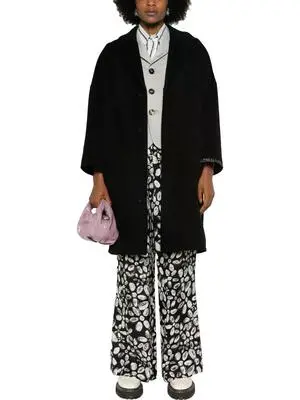 Marni Felted Midi Coat - Black