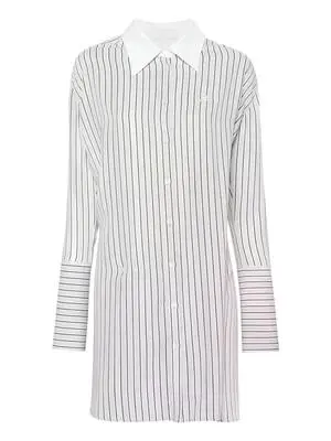 COURREGES Striped Button-up Shirt - Black