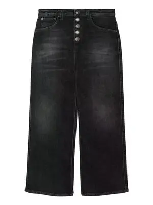 DONDUP Denim Midi Skirt - Black