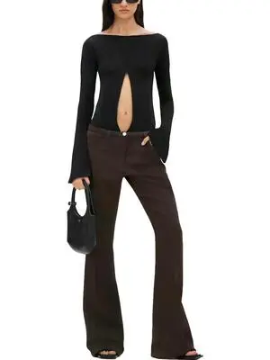 COURREGES Relax Bootcut Trousers - Brown